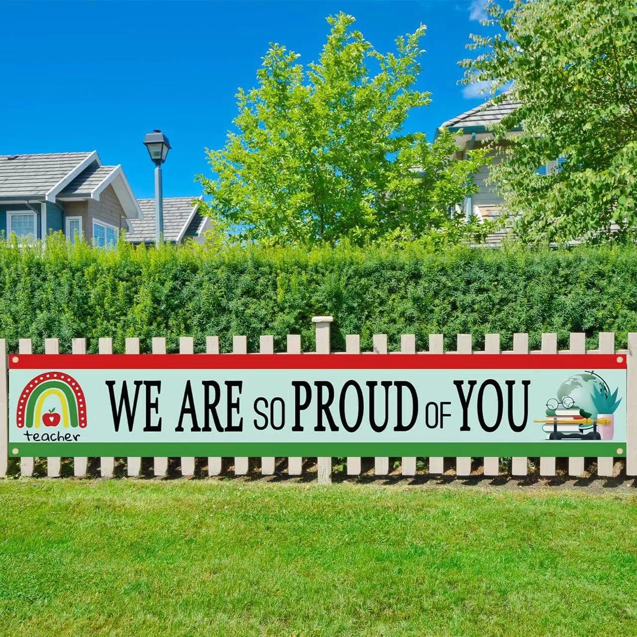 Teacher Theme we are so Proud of You Yard Sign Banner, Teacher's ...