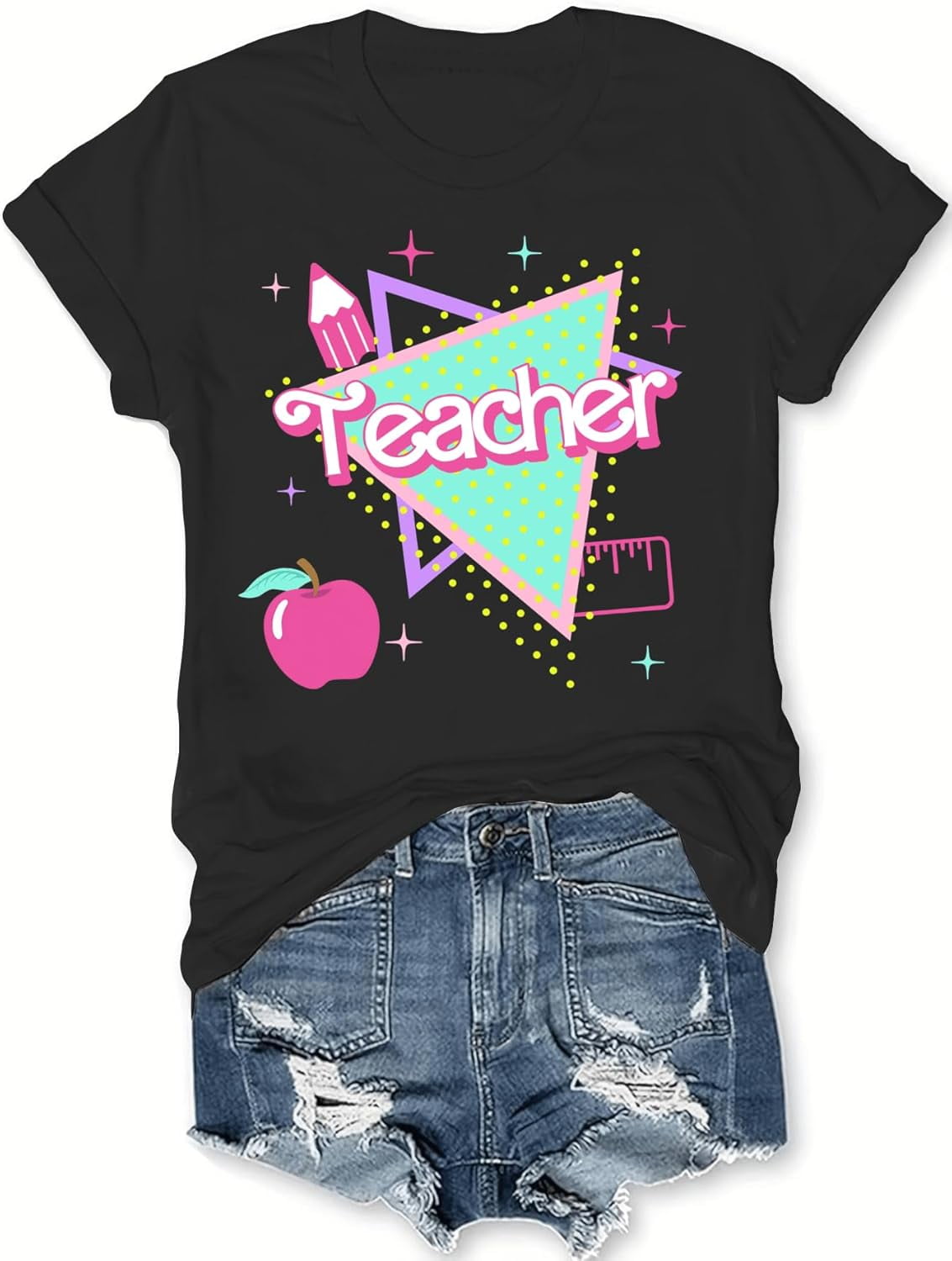 Teacher Tops Plus Size Women First Day of School T-Shirts Grade Tees ...