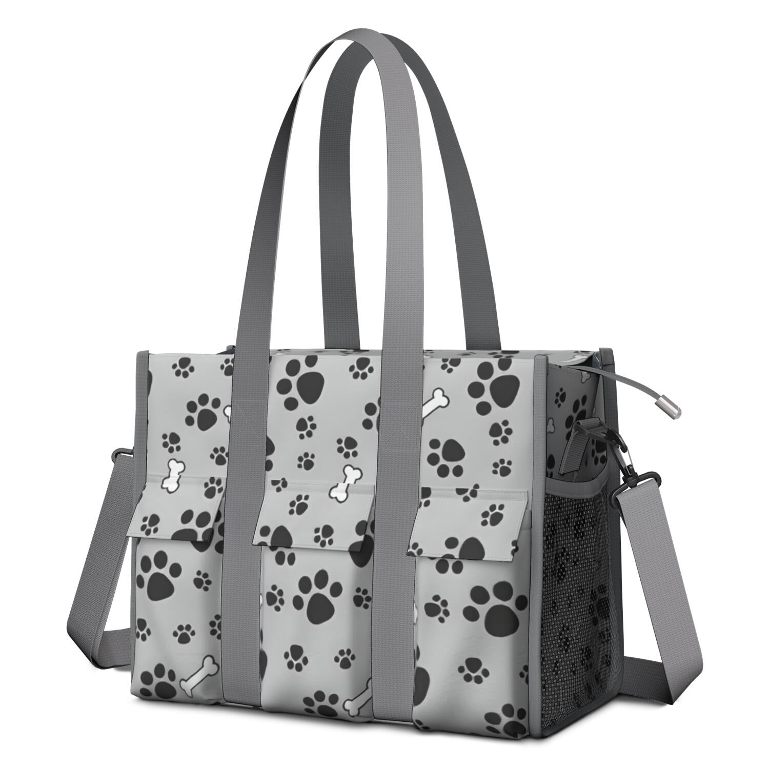 Teacher Tote Bag,Paw Prints and Bones Teacher Utility Tote Bag,Large ...