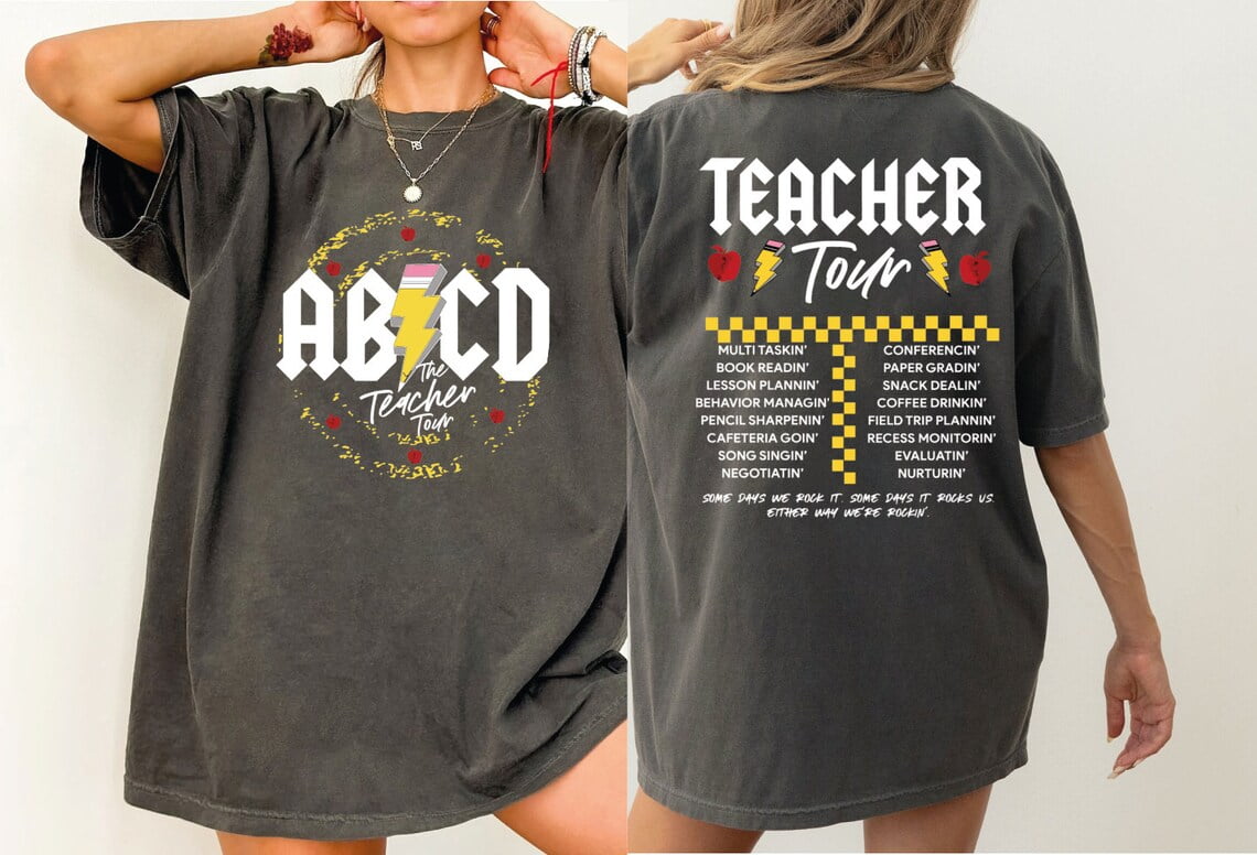 Teacher Tour Shirt, Gift For Teacher, ABCD Teacher Tour Shirt, Teacher ...