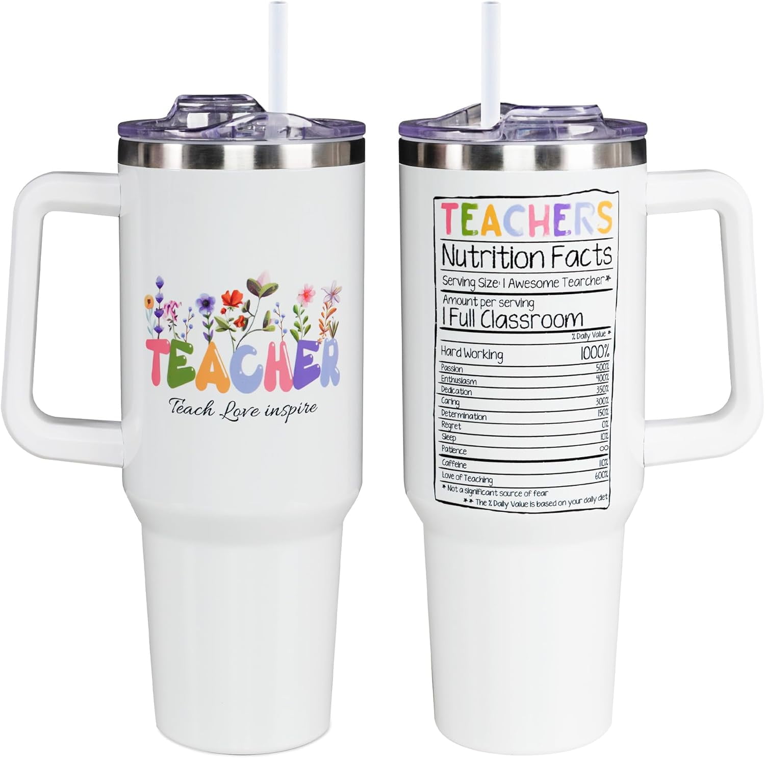 Teacher Tumbler Cup 40 OZ - Teacher Appreciation Gifts, Teacher ...