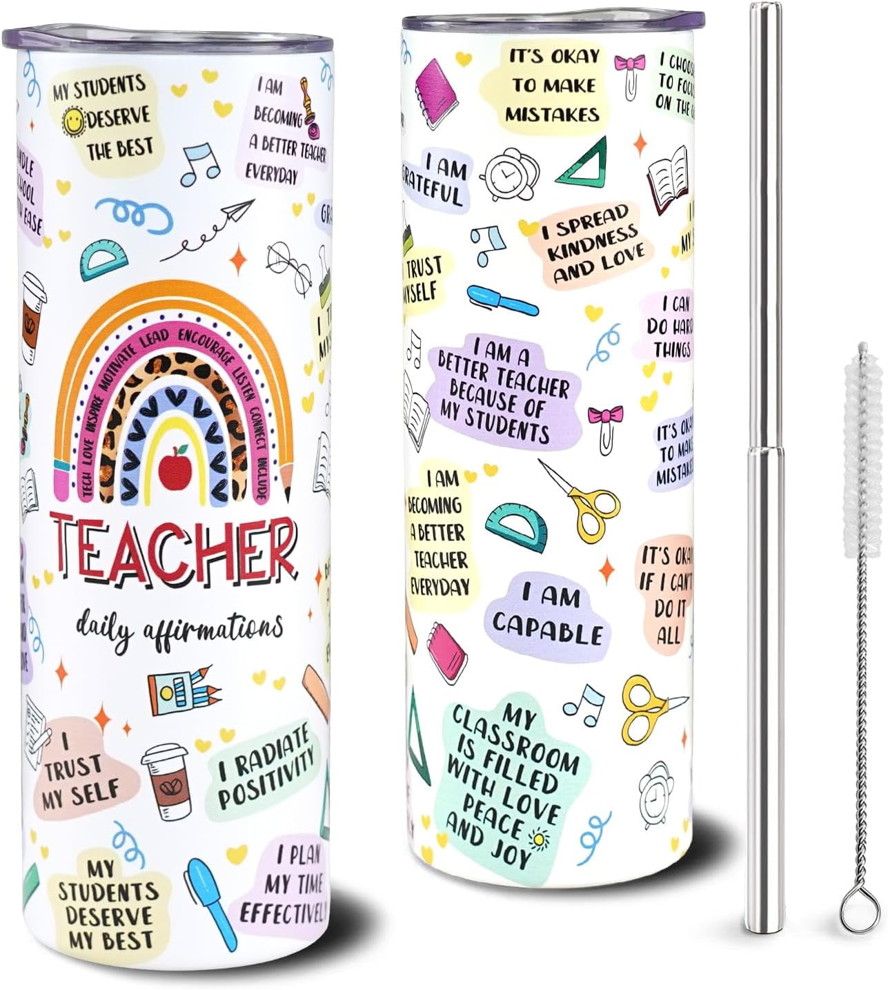 Teacher Tumbler Gifts For Women,Teacher Daily Cup Best Teacher Ever ...