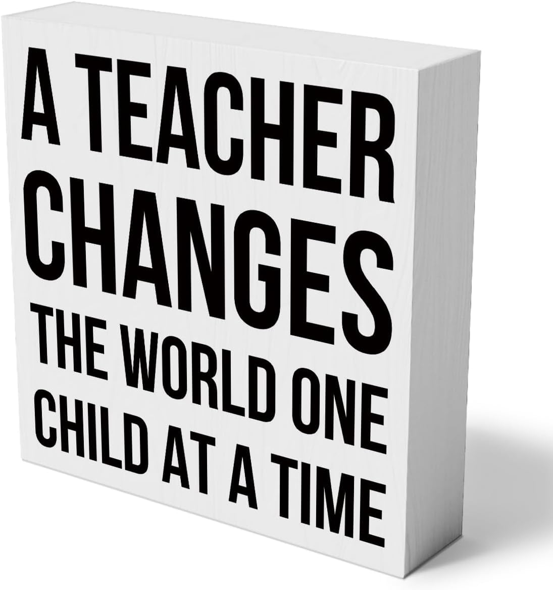 Teacher Wooden Box Sign Home Classroom Wall Decor 5x5 Inch Rustic a ...