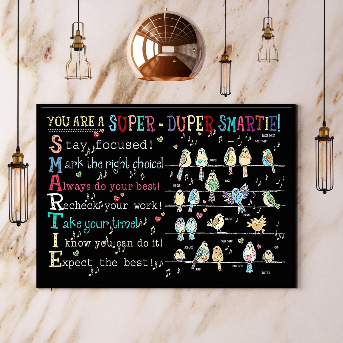 Teacher You Are A Super Duper Smartie Paper Poster No Frame Matte Wall ...