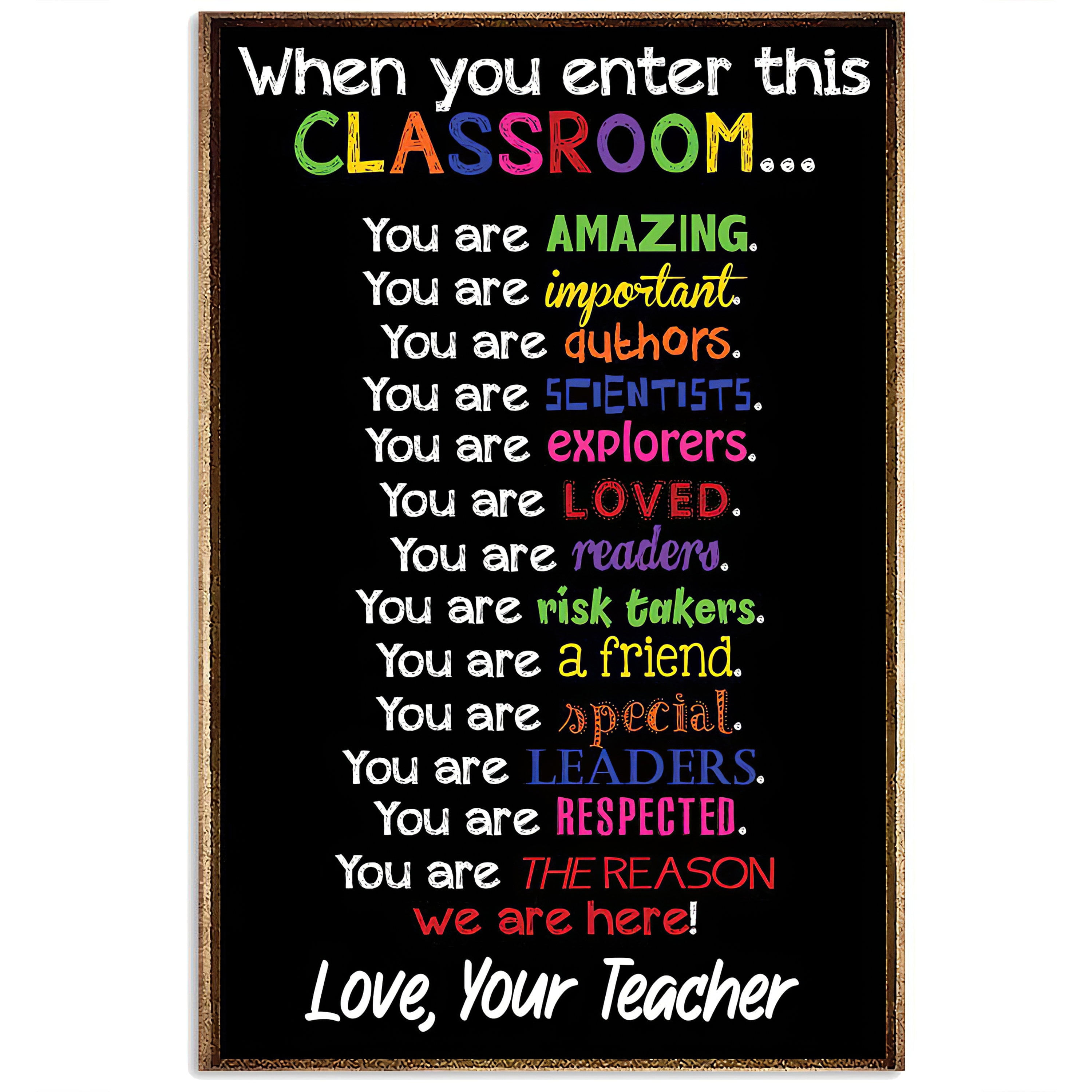 Teacher When You Enter This Classroom Vertical Poster, Teacher Poster ...