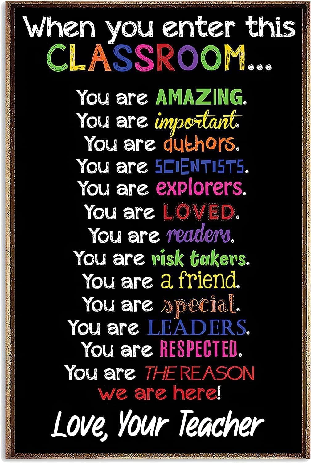 Teacher When You Enter This Classroom Vintage Metal Aluminum Tin Sign ...
