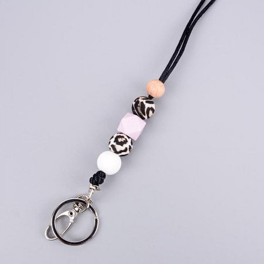 Teacher lanyards for id badges and keys, Cute Silicone beaded lanyard ...