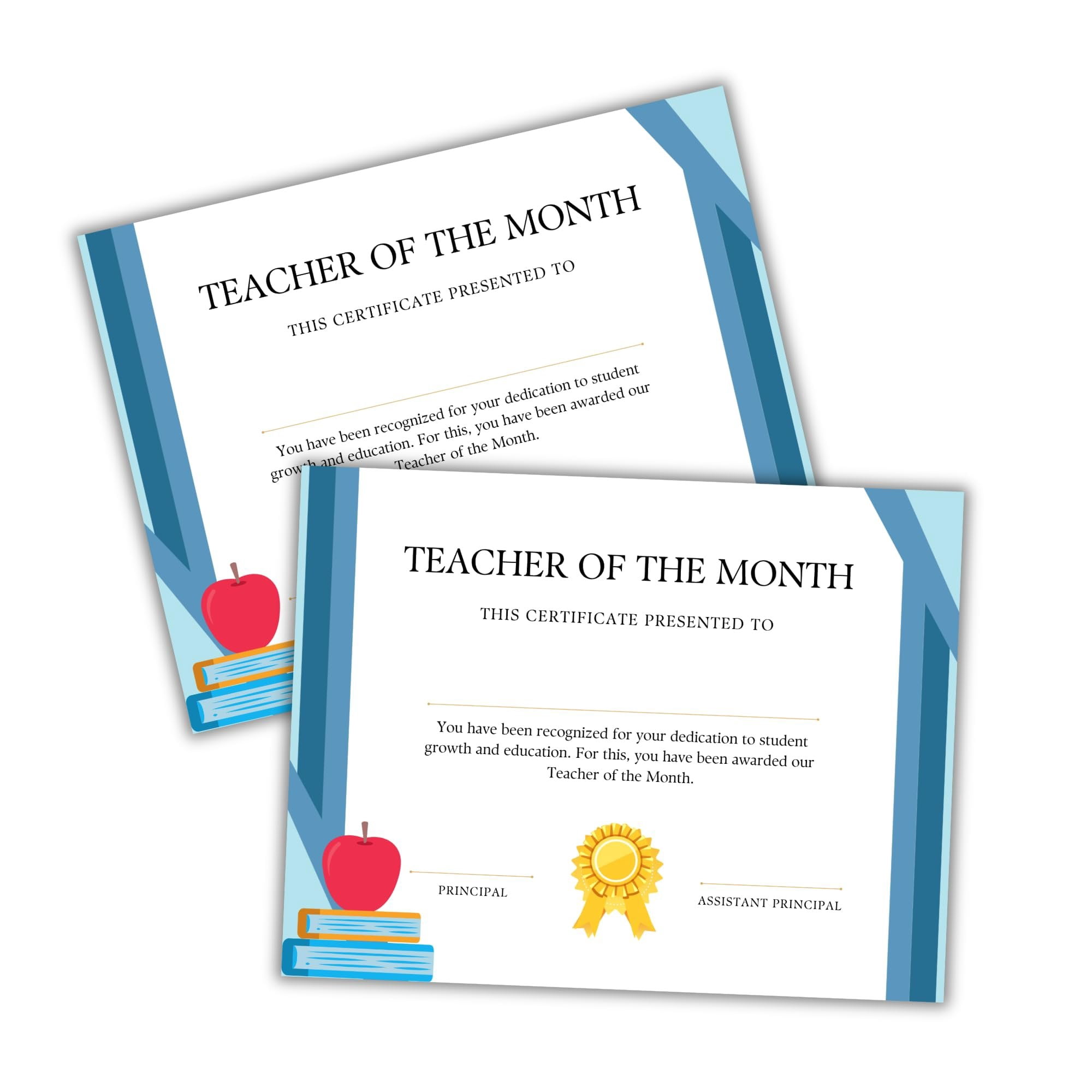 Teacher of The Month Award Certificate 50pk 8.5x11 School ...