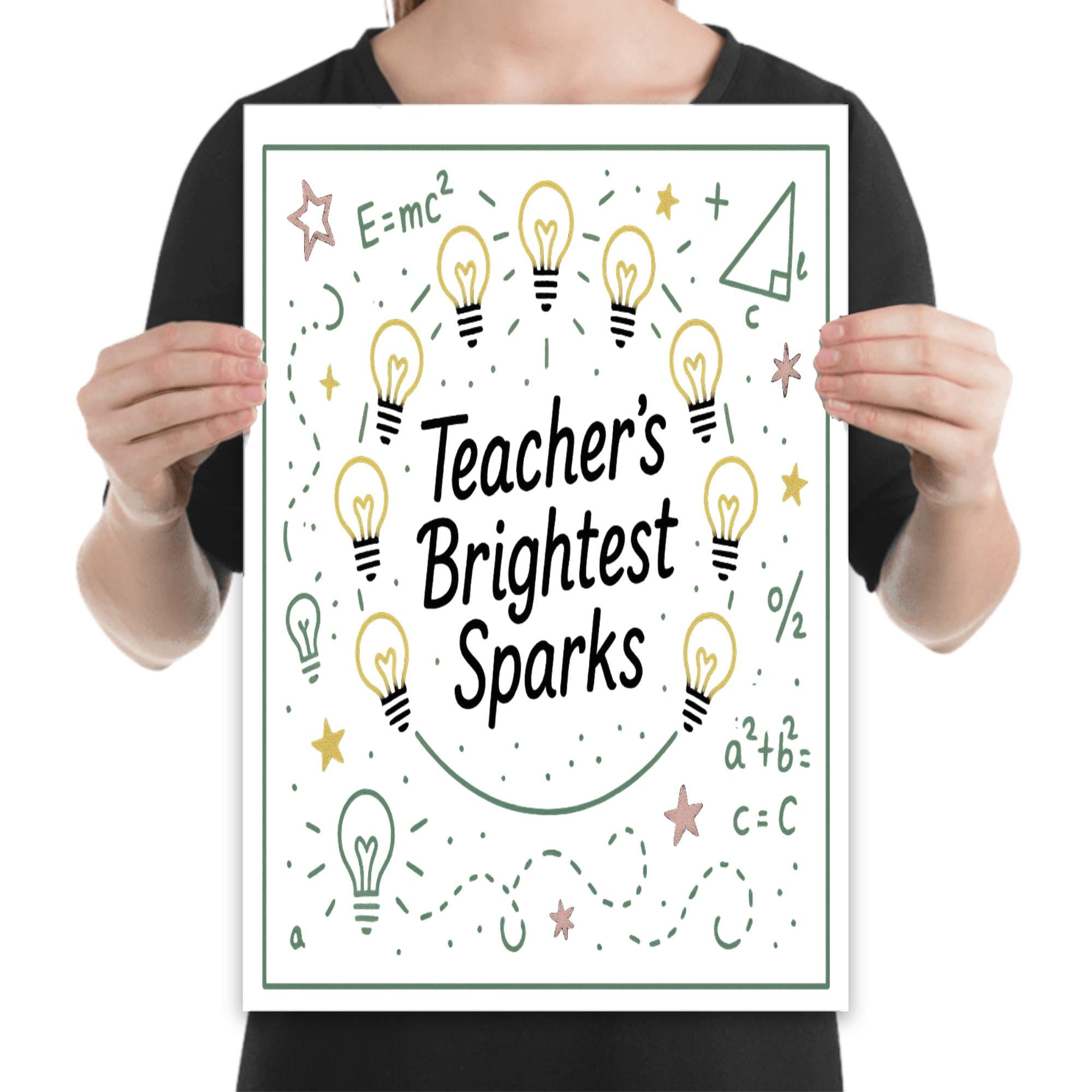Teacher poster bright, 13x19 art print for classroom and educator ...