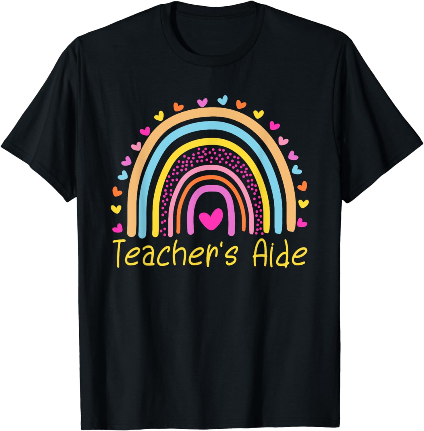 Teacher's Aide Rainbow T-Shirt - Walmart.com