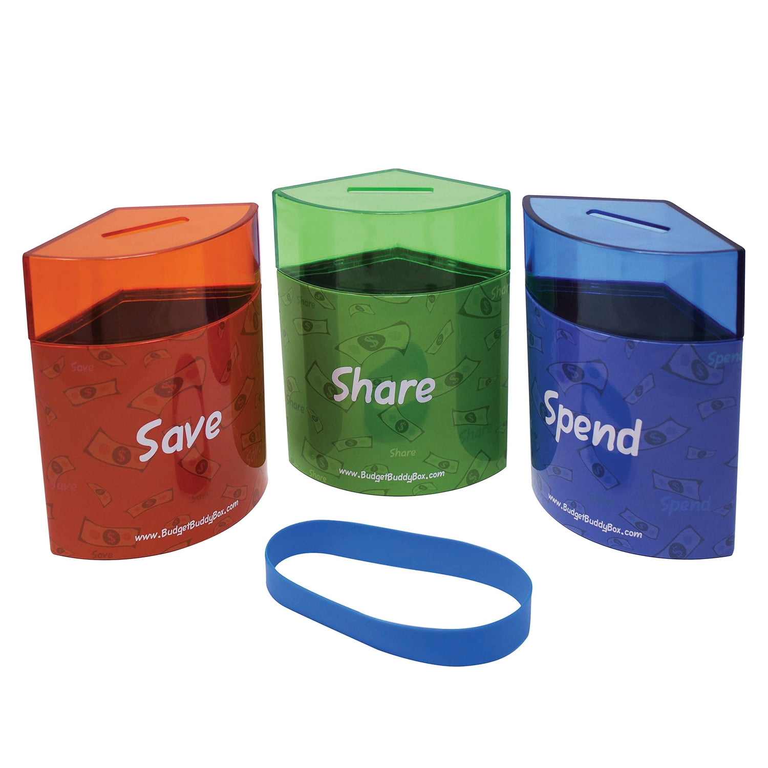 Teacher's Choice NCS8-1012 Save Share Spend Jar (Blue/Green/Orange ...