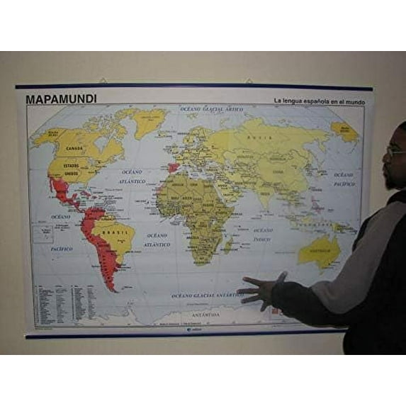 Teacher's Discovery World Map of Spanish Speaking Countries$$Office ...