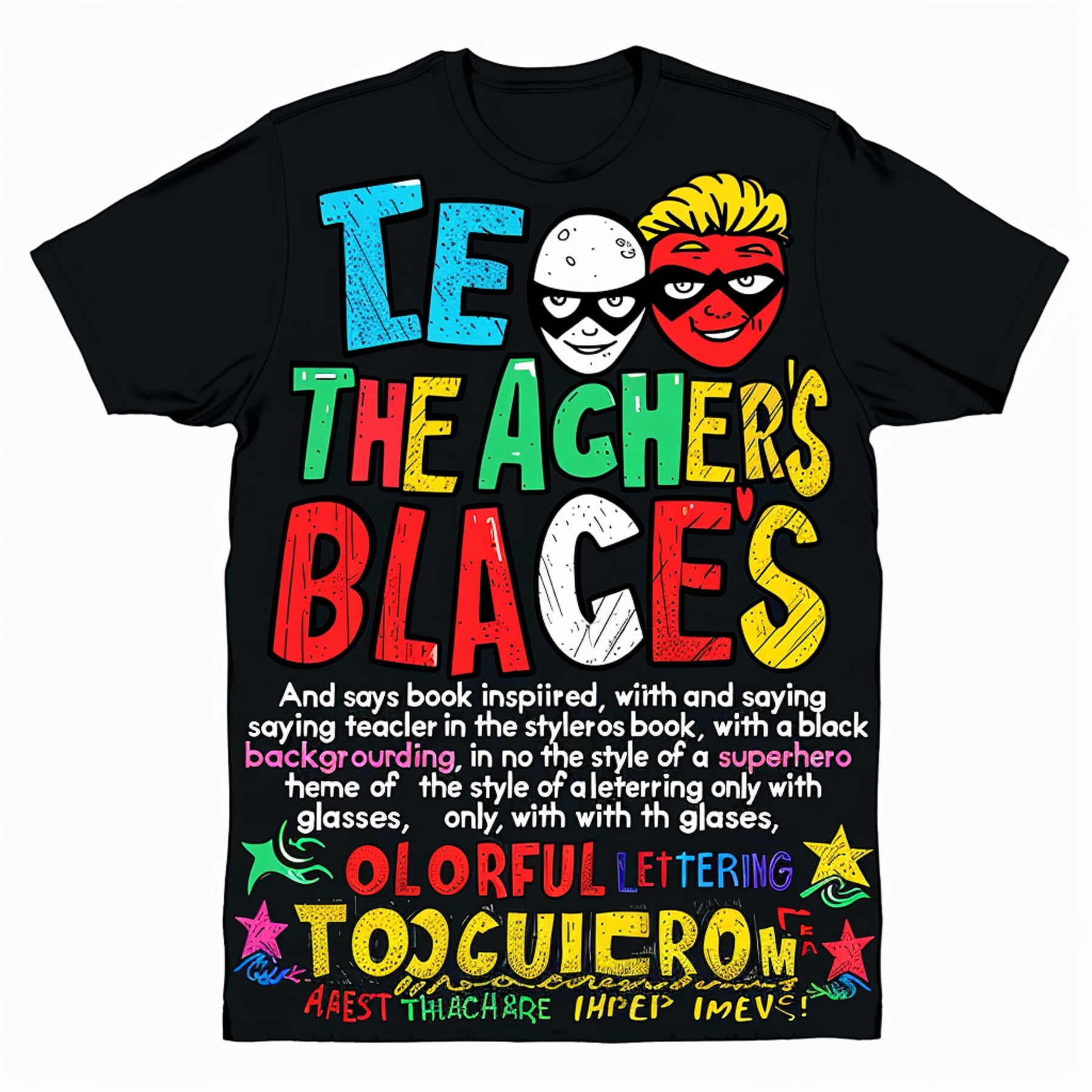 Teacher's Superheroes Comic Style TShirt TE DD Morphers Educational ...