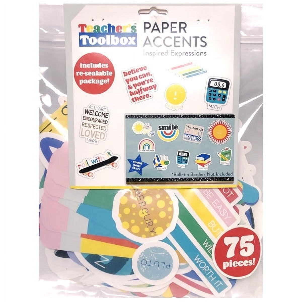 Teacher's Toolbox Paper Accents Set - Positive Inspired Expressions (75 ...