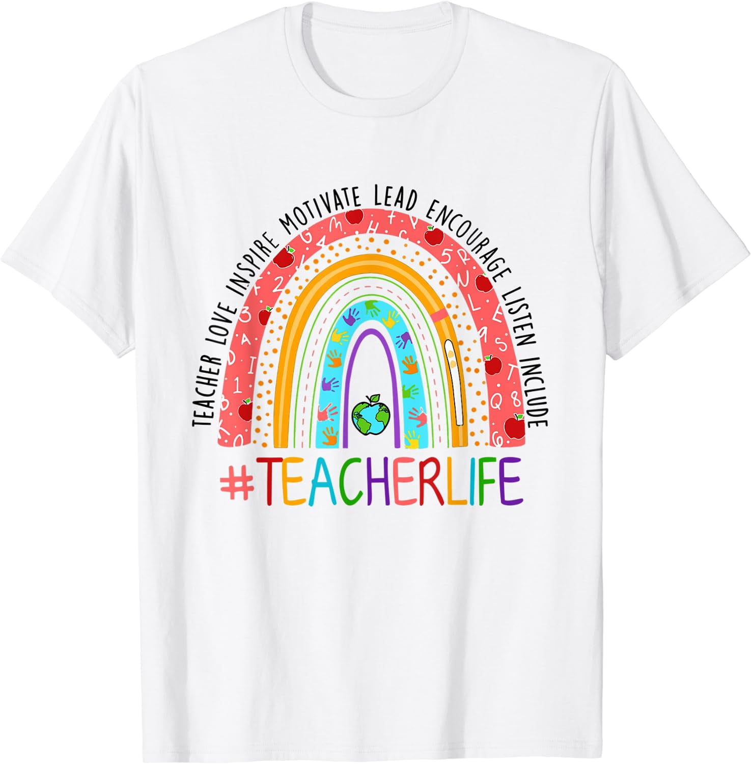 Teacherlife Rainbow gifts for teacher back to school Vintage T-Shirt ...