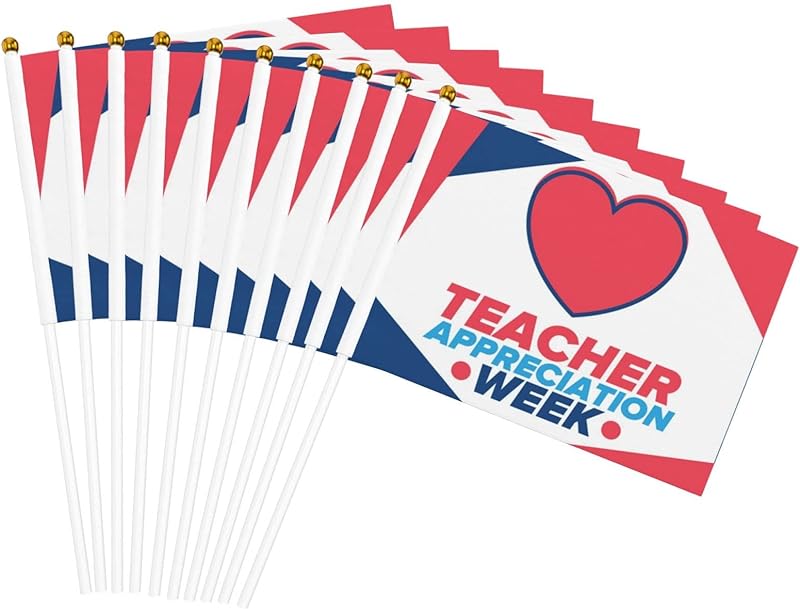 Teachers Appreciation Week 2024 Small Flags On Stick Mini Hand Held ...