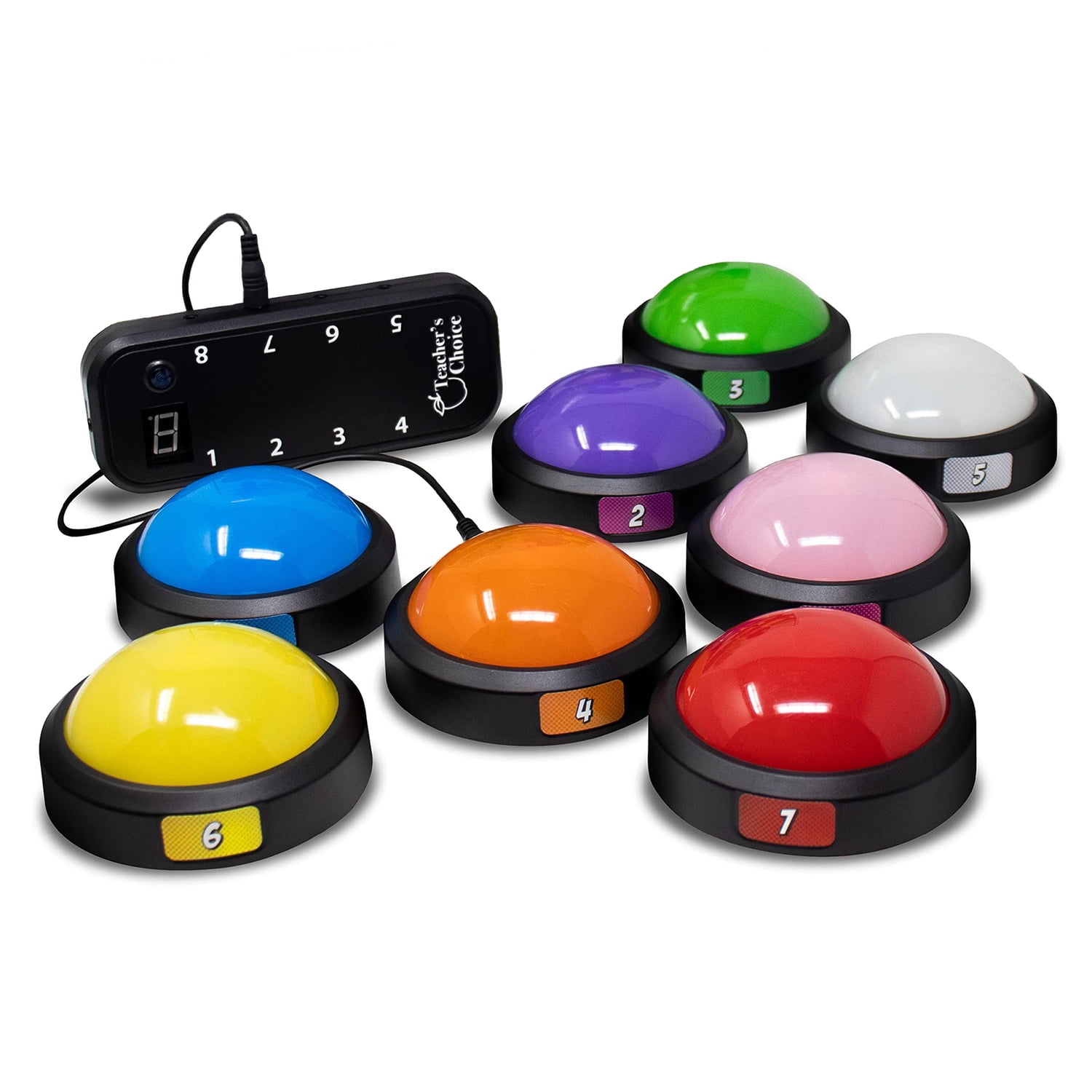 Teachers Choice Light-up Game Buzzer System, 8 Pack, TCFT-1301 ...