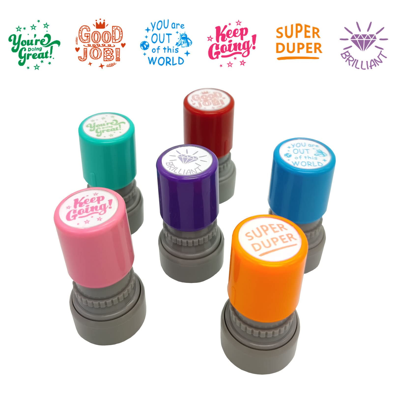 Teachers Self Inking Stamps Pack of 6, Behavior Review Stamps ...