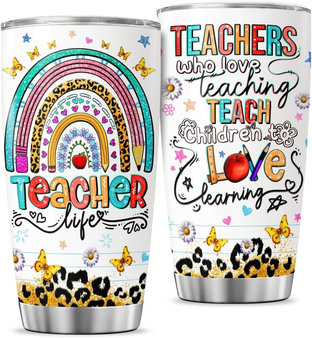 “Teachers Teaching Teach” Tumbler 20oz - Appreciation Gift for Women ...
