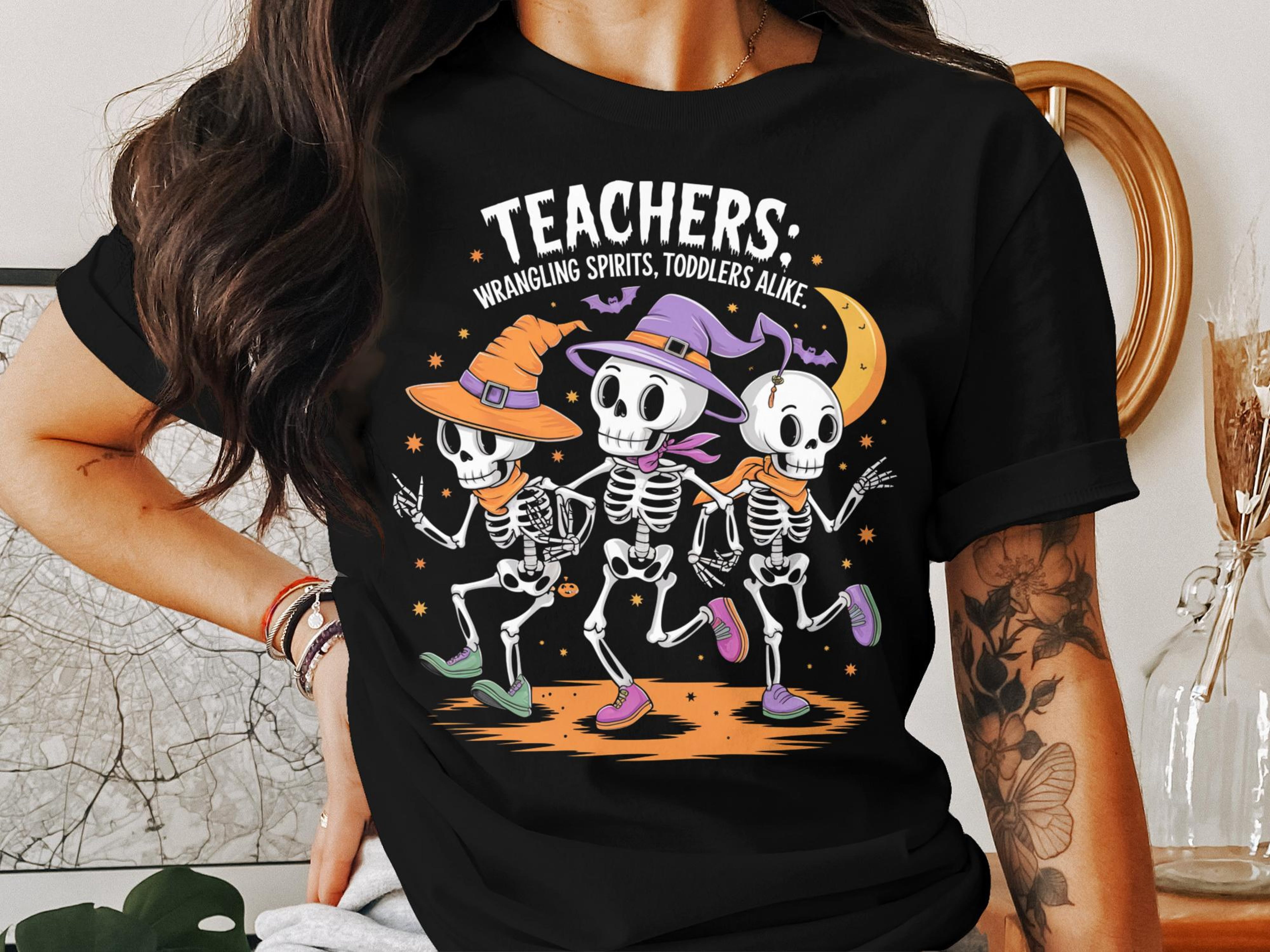 Teachers Wrangling Spirits Toddlers Alike Fun Halloween Skeletons ...