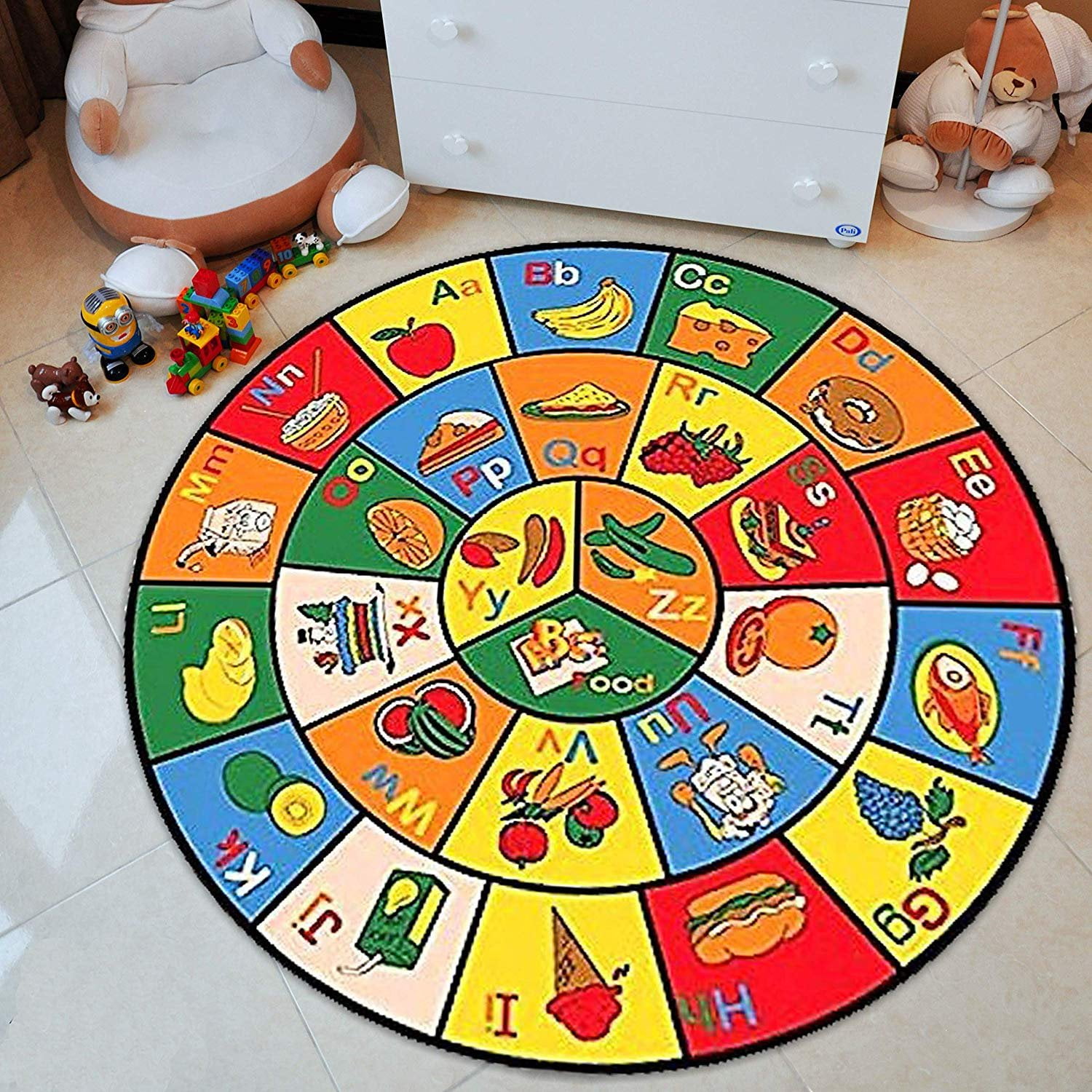 Teaching ABC Food/Fruits Kids Educational Play mat for School/Classroom ...