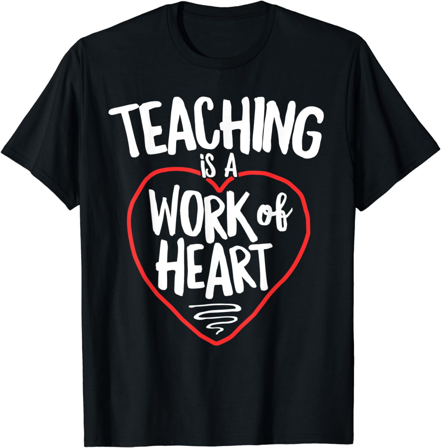 Teaching Is A Work Of Heart Cute Teacher T-Shirt School SLP T-Shirt - Walmart.com