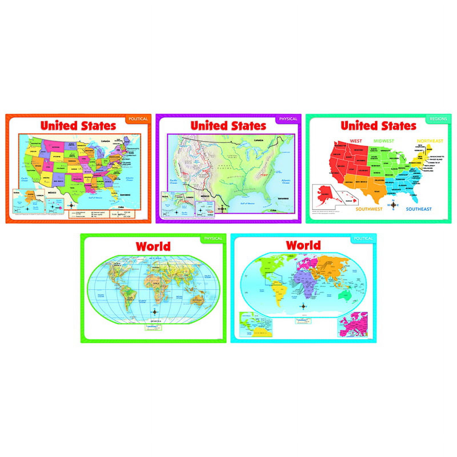 Teaching Maps Bulletin Board Set | Bundle of 10 Sets - Walmart.com