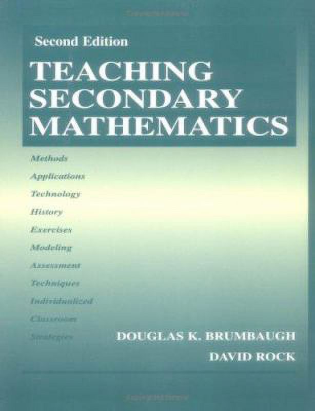 Pre Owned Teaching Secondary Mathematics Through Applications 9780805835991 Used