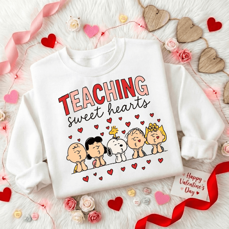 Teaching Sweet Hearts Sweatshirt | Valentine Teacher Crewneck | Cute ...