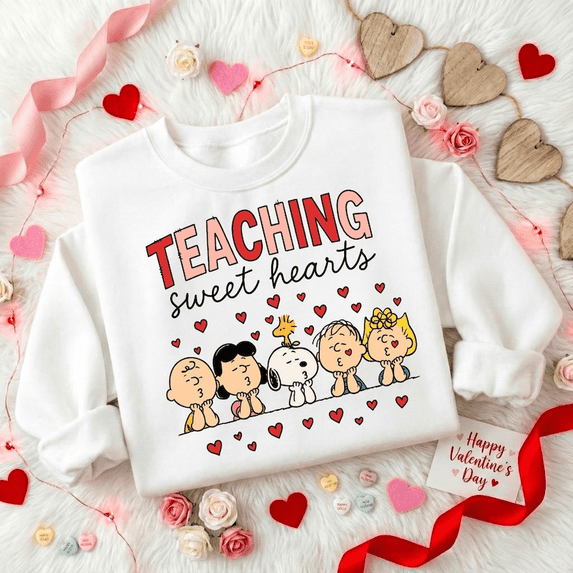 Teaching Sweet Hearts Sweatshirt | Valentine Teacher Crewneck | Cute ...