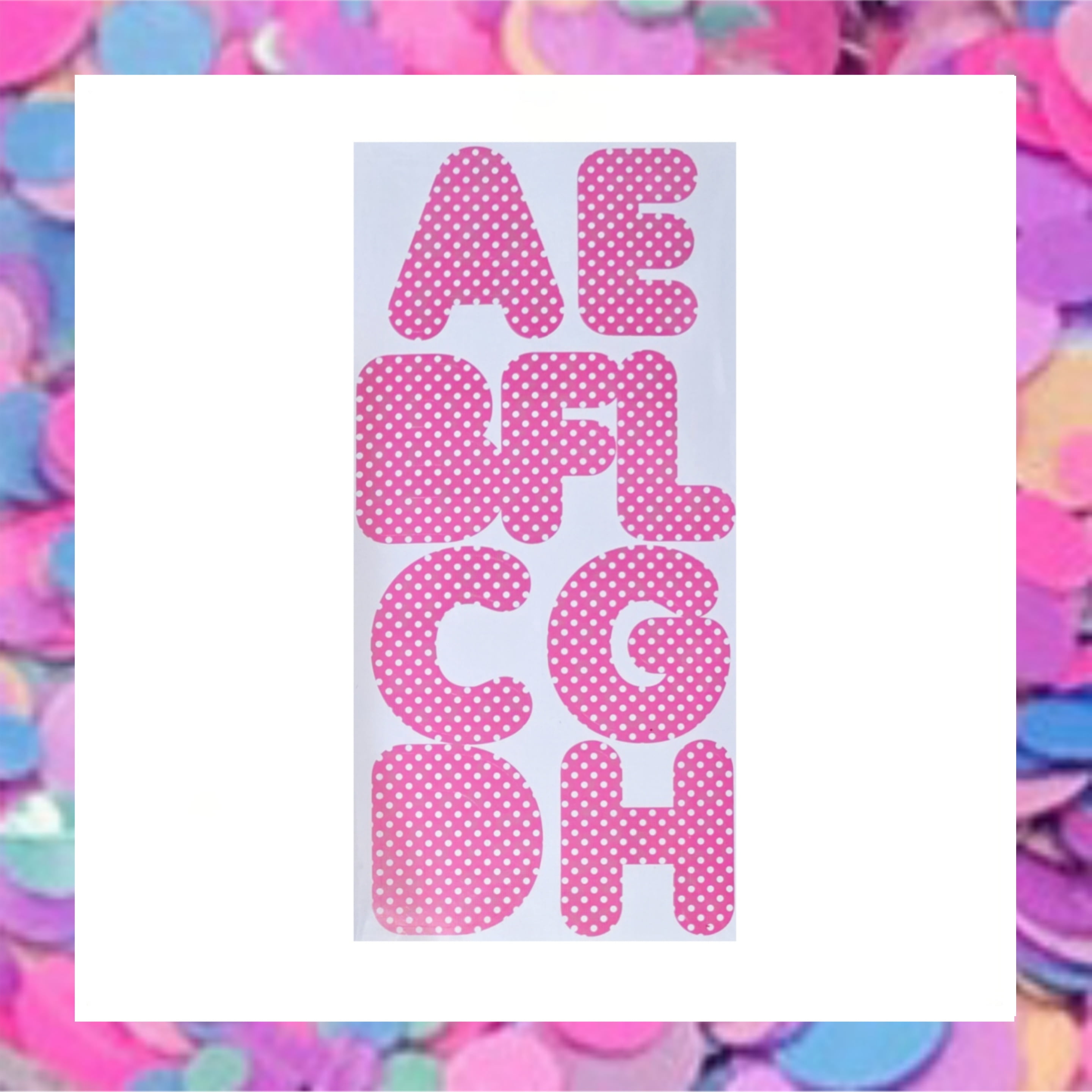 Teaching Tree Adhesive Polka Dot Poster Letters & Numbers Set - 93 ...