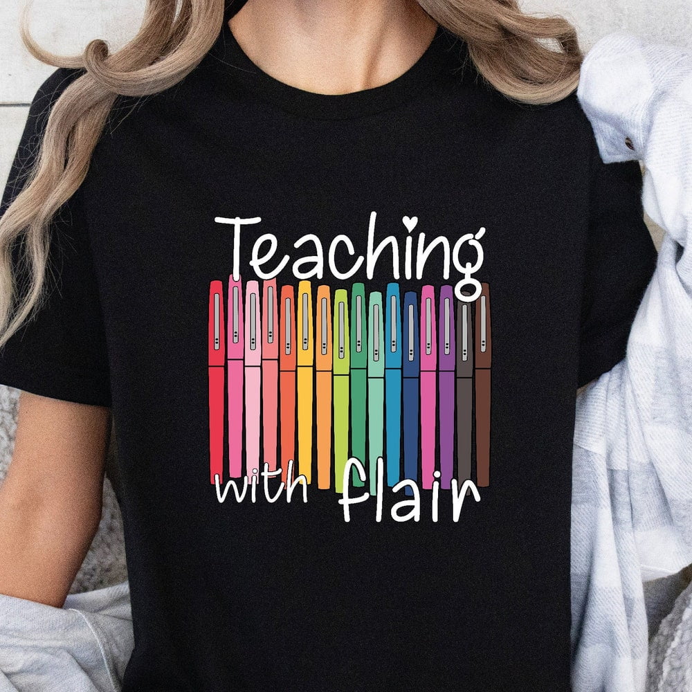Teaching With Flair Shirt, Teacher Life Tee, Gift for Educators ...
