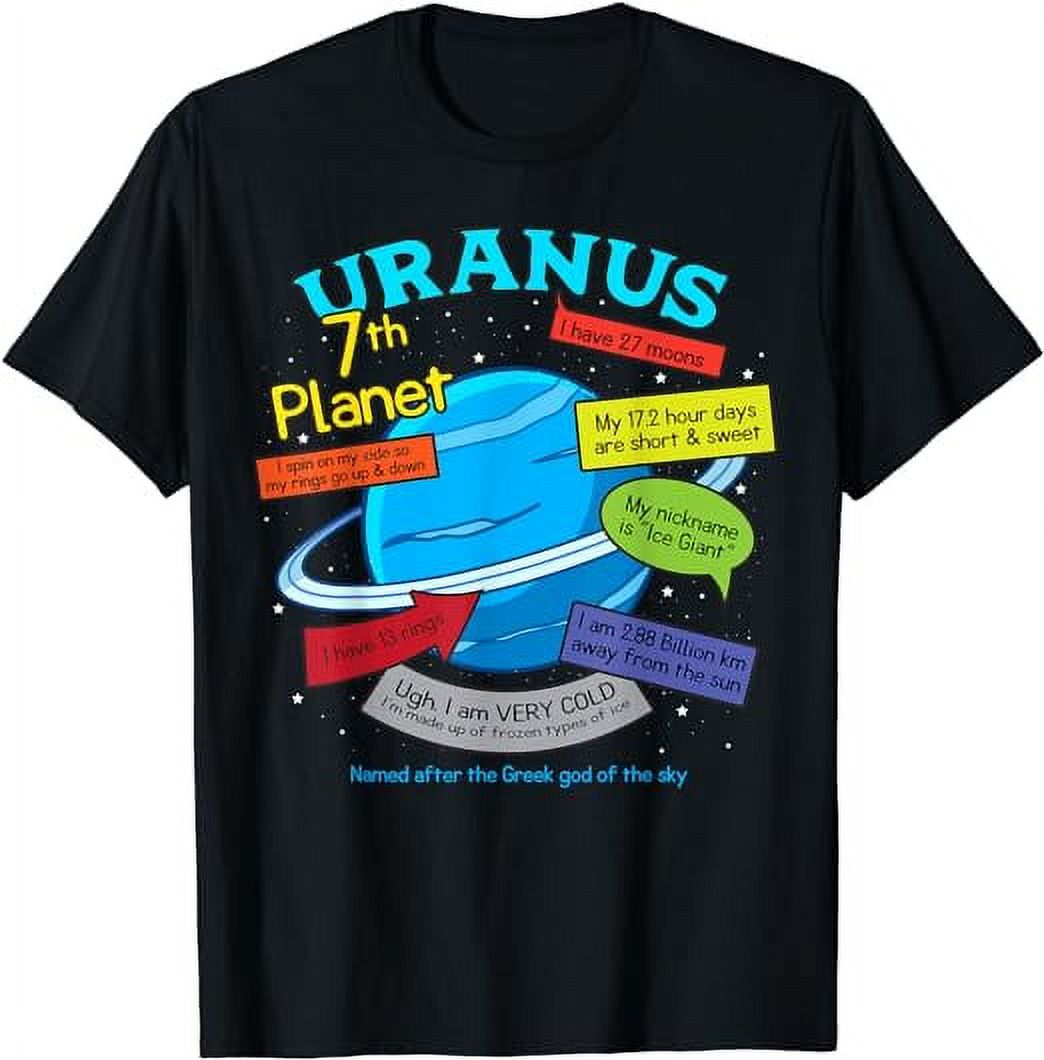 Teaching, learning, about space - Uranus, plan T-Shirt - Walmart.com