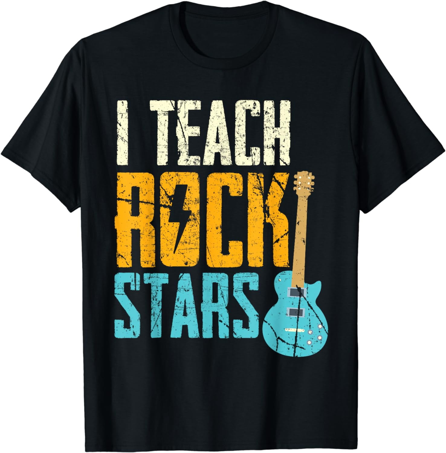Teaching rock stars / Rock'n roll music teacher Cotton T-Shirt ...