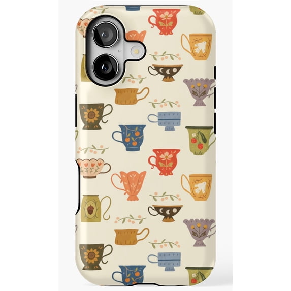 Teacup Collection Artistic Vintage Design Phone Case for iPhone 11 12 ...
