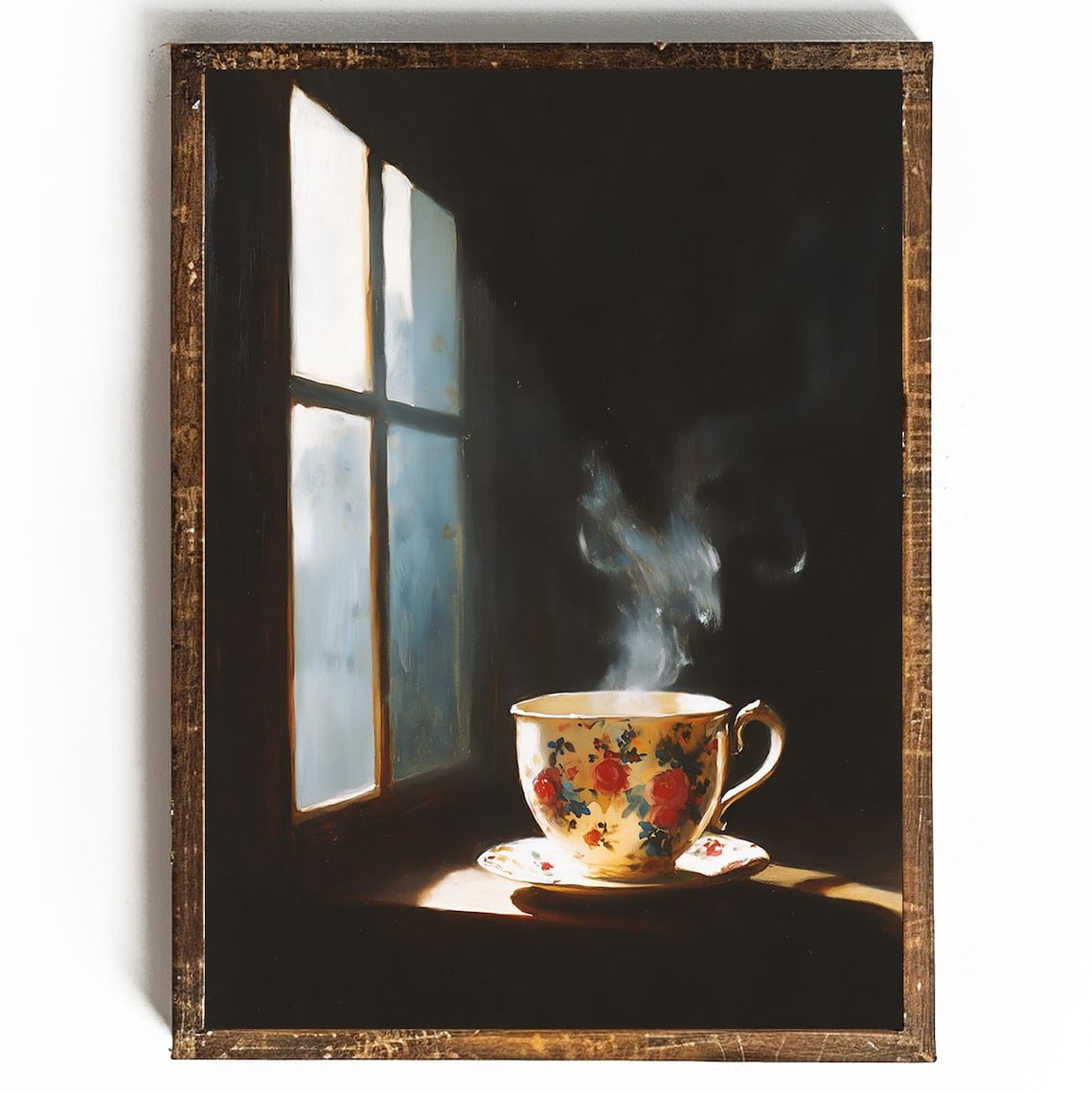 Teacup Tea Wall Art For Kitchen Decor Moody Wall Art Coffee Art Poster ...