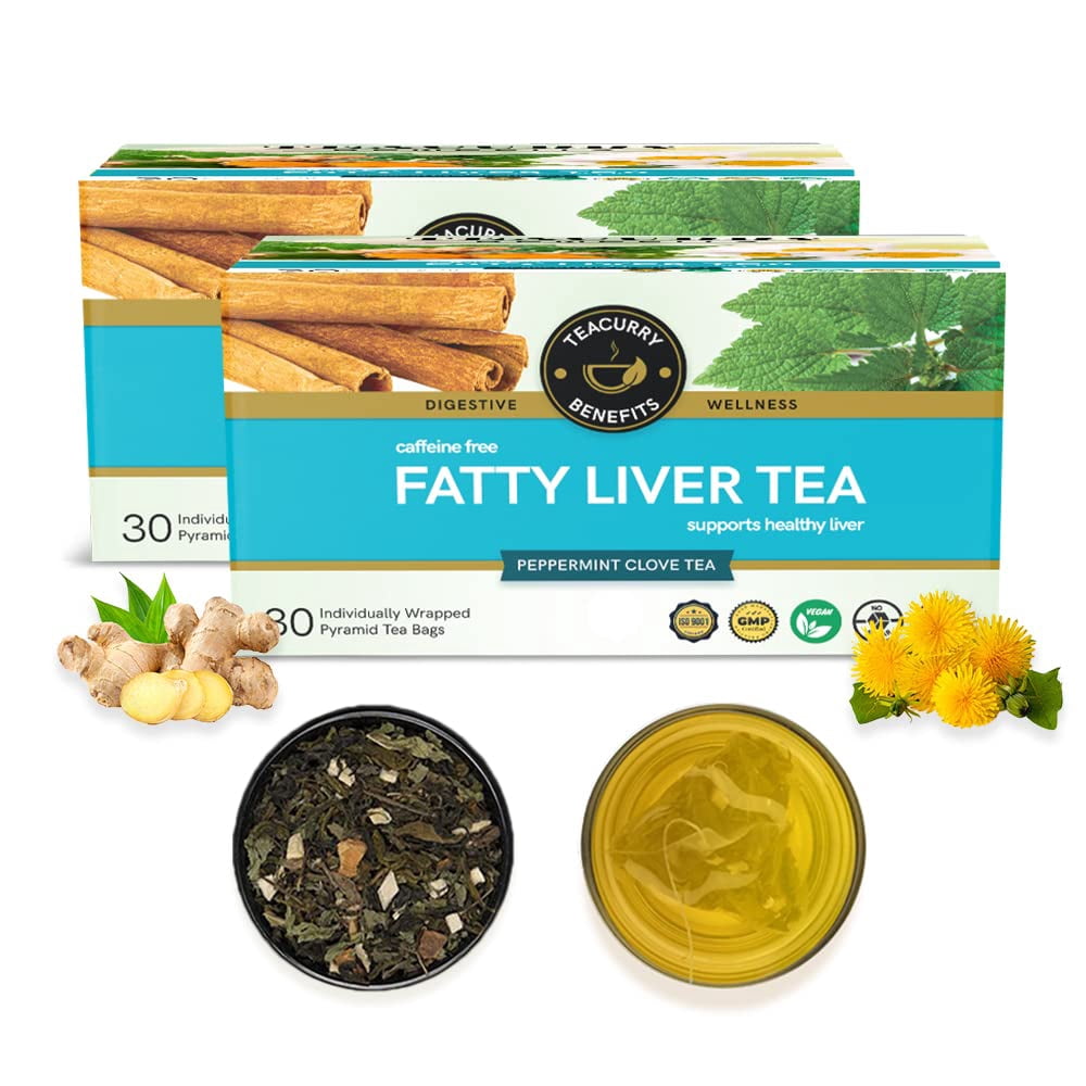 Teacurry Caffeine Free Fatty Liver Tea - Pack Of 2 X 30 Individually ...