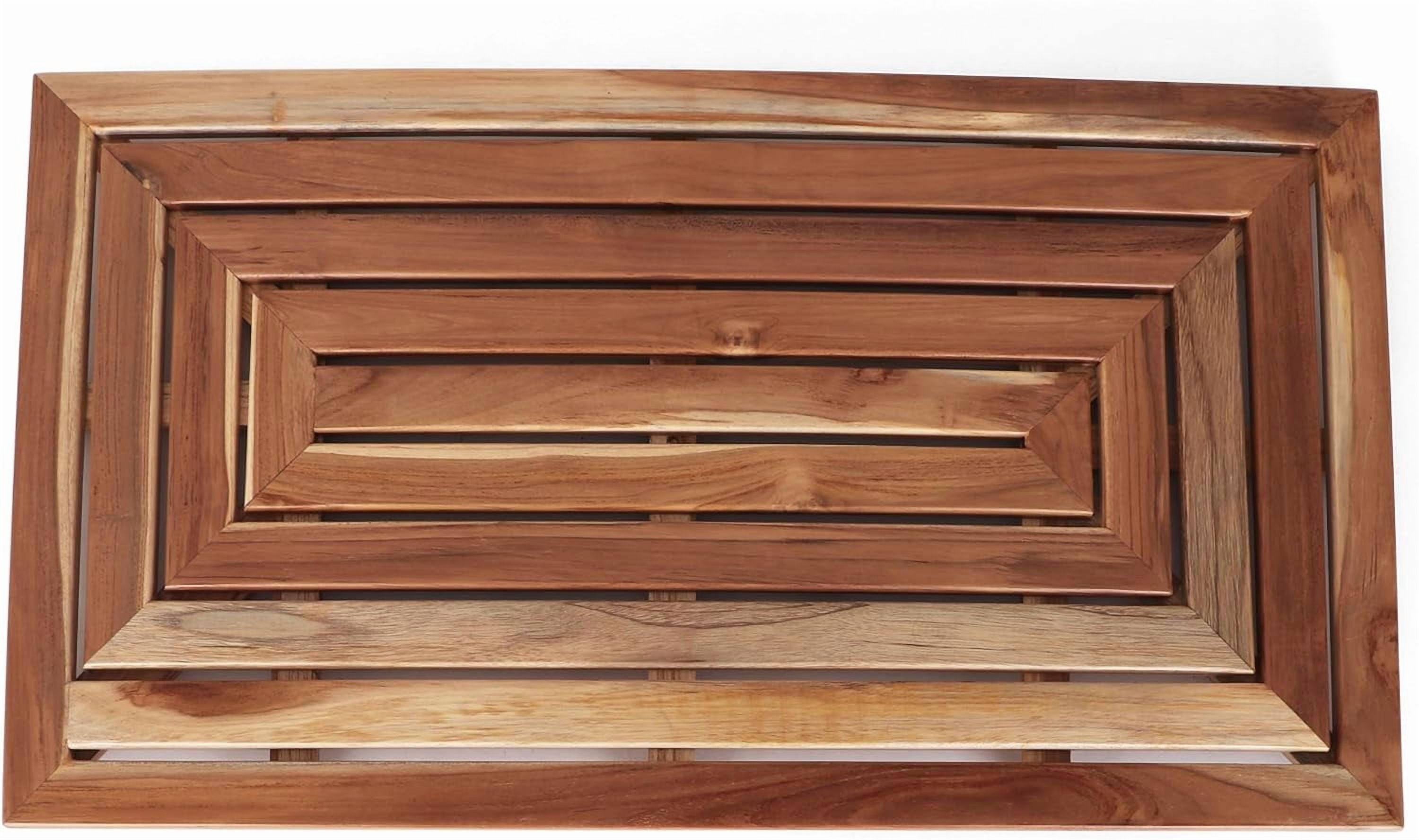 Teak Bath Mat - Bathroom Shower Mat - Wooden Shower Mat - Shower Matt ...