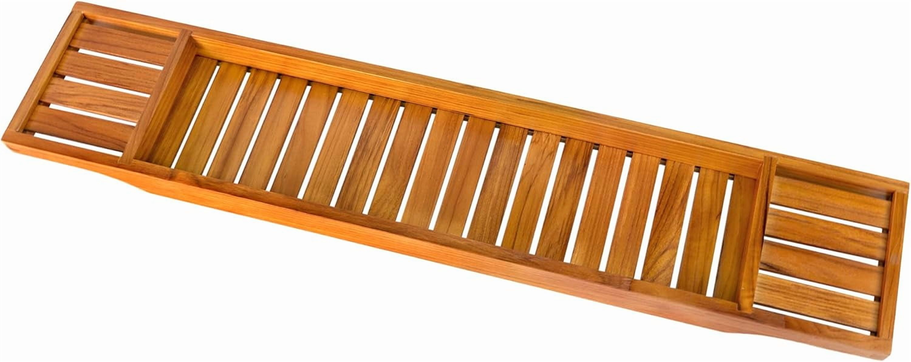 Teak Bathtub Tray, Wooden Bath Caddy for Bathtub, Bath Tub Wood Table ...
