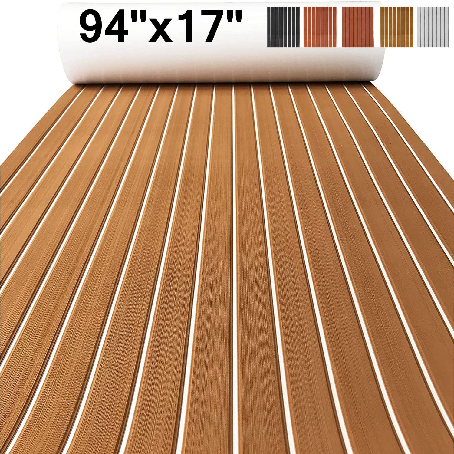 KWANSHOP EVA Yacht Sheet Flooring Pad Brown Non-Skid EVA Boat Accessory ...