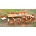 Teak Dining Set:12 Seater 13 Pc 122" Caranasas Double Extension ...