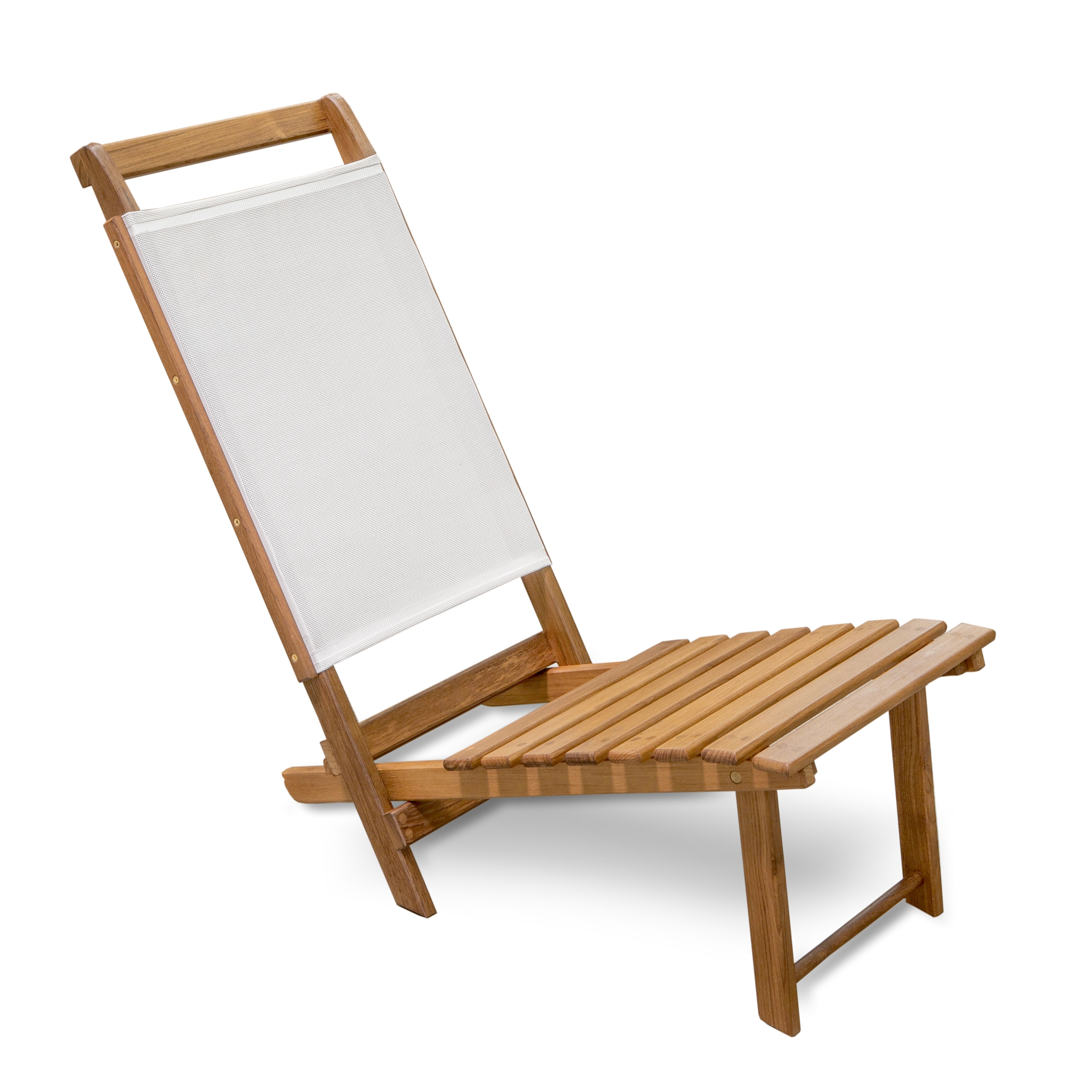 Teak Everyday Chair with Batyline Fabric - Open Size: 15" W x 27" H x ...