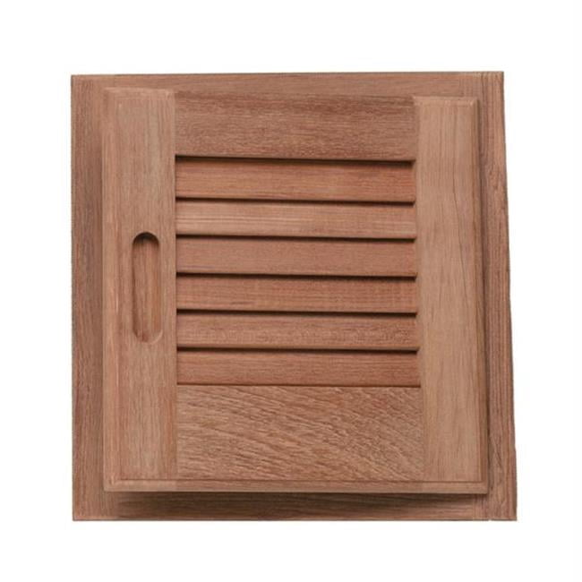 Teak Louvered Door & Frame - Right Hand - 12'' x 12'' - Walmart.com