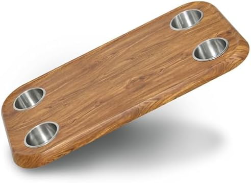 Teak Luxury Pontoon Boat Tabletop - Mount Any Table Post Bracket to the ...