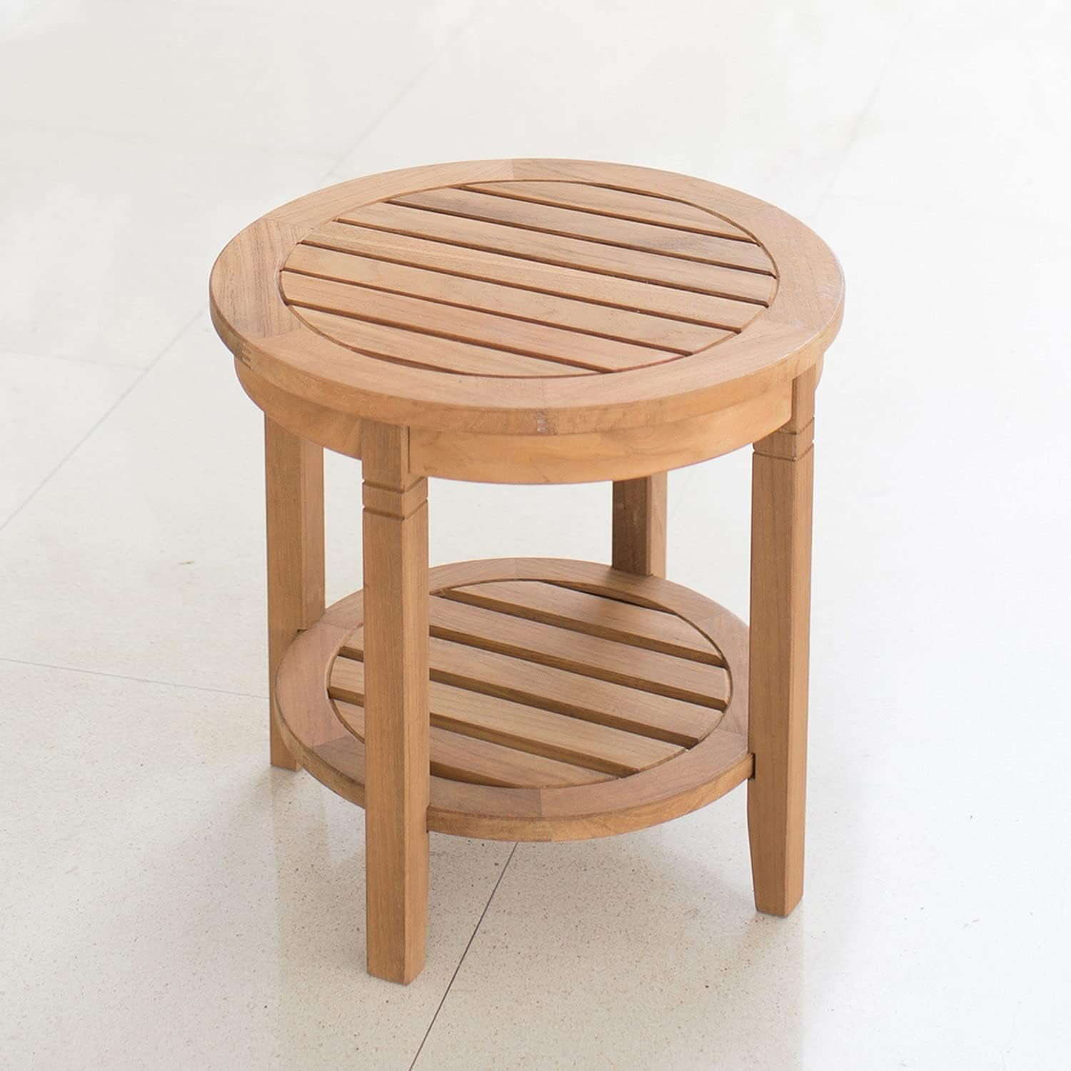 Teak Patio Side Table Natural Teak - Walmart.com