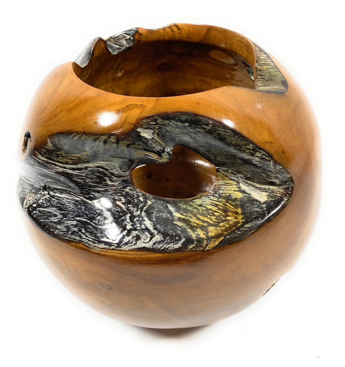 Teak Root Bowl Globe 12 inch X 12 inch X 10 inch - Centerpiece | # ...