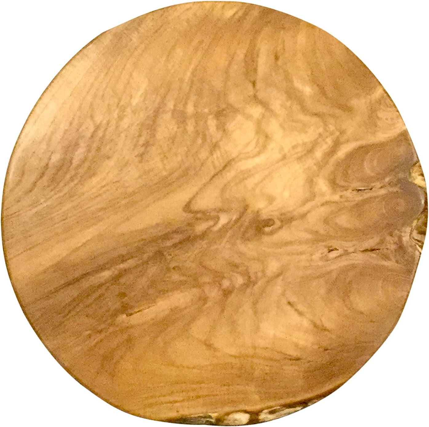 Teak Round 16" L x 16" W x 2" H Natural Wood Slab Table Top DIY for ...