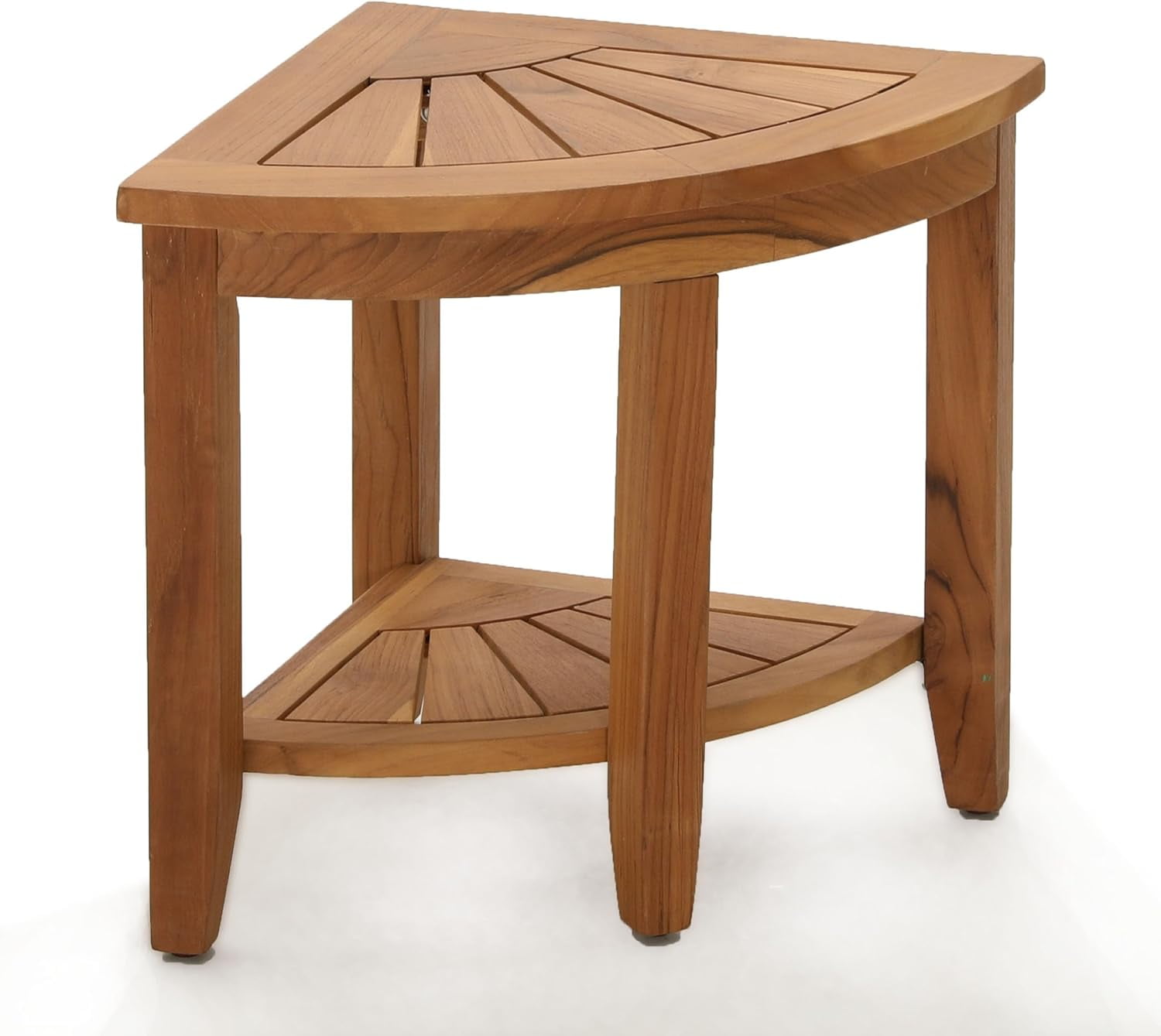 Teak Shower Bench, Bathroom Shower Stool with Storage Shelf Waterproof ...