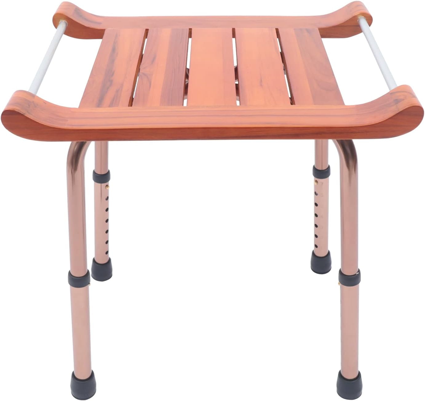 Teak Shower Bench with Handles, Wooden Bath Stool SPA Chair Seat ...