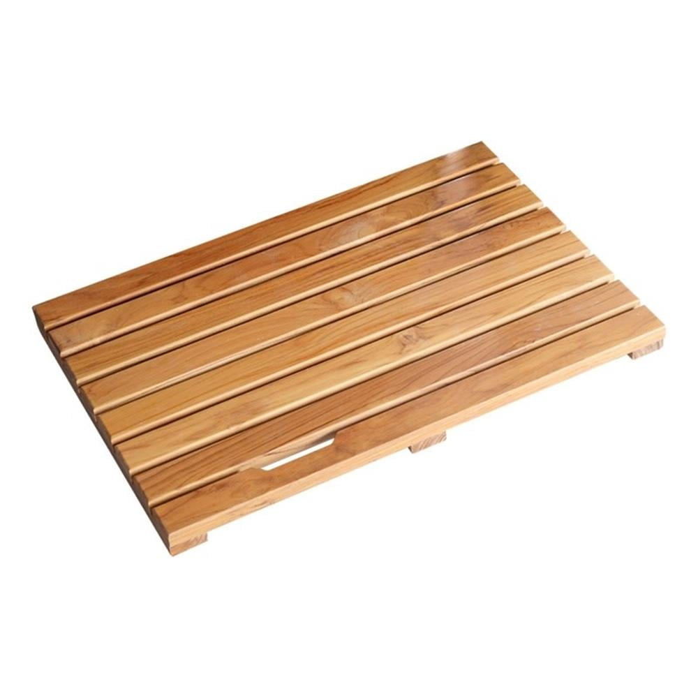 Teak Shower Mat Non-Slip Bath Mat Sturdy Waterproof Wooden Floor Mat 24 ...